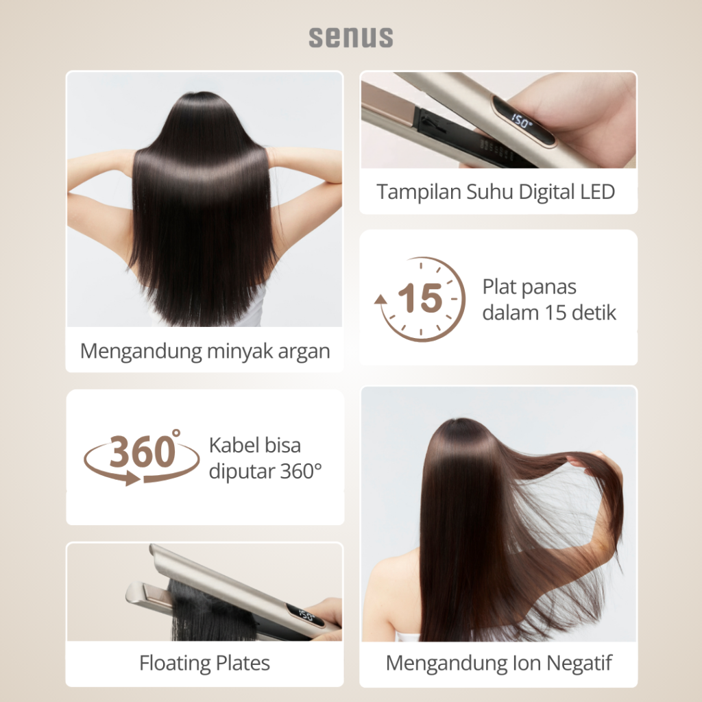 Senus Hair Straightener Argan Oil